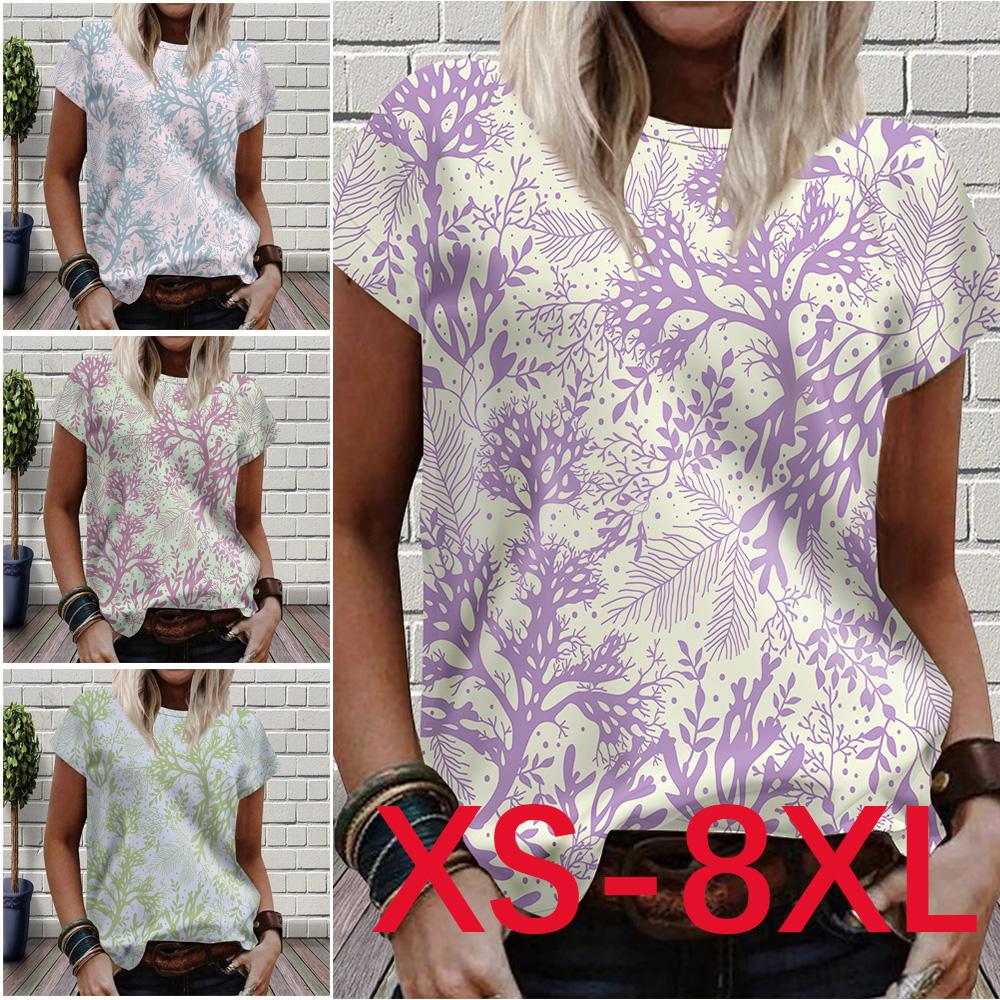 Satın alın 2022 Summer New Design PatternWomen's Short Sleeve Printed Casual T-shirt Soft and ...