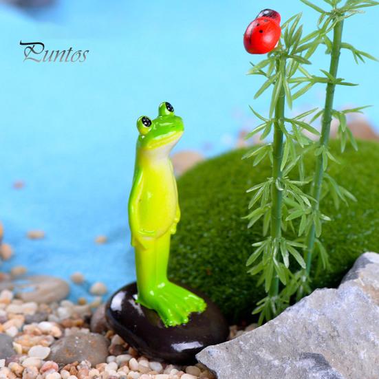 Buy High Simulation Frog Statue Art Craft Resin Mini Standing Frog ...