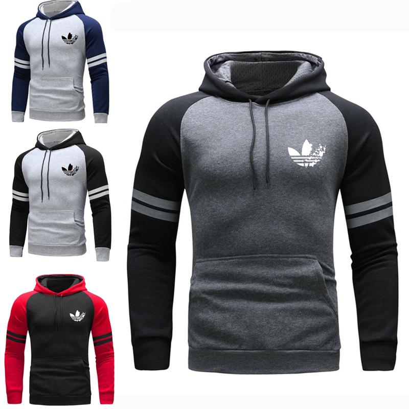 Buy Fashion New Sports Fitness Sweater Men's Casual Sports Hooded ...
