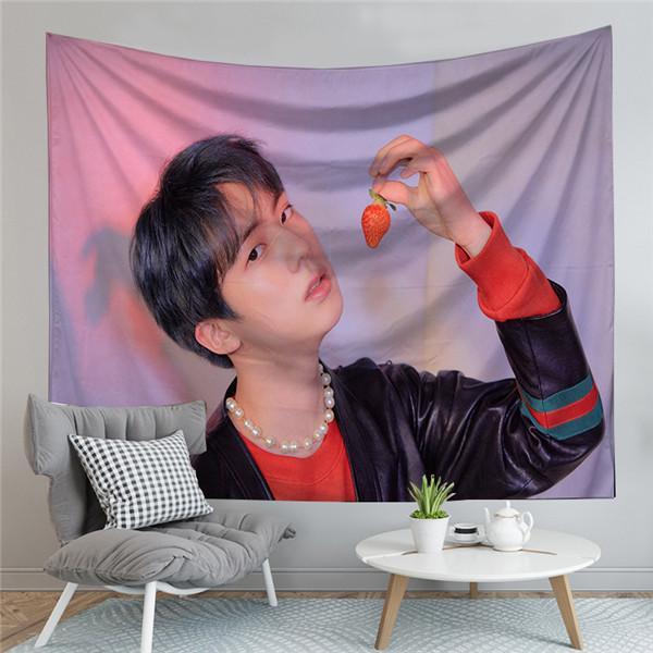 Buy BTS Hanging Cloth Tapestry Bedroom Wall Cloth Dormitory Decorative ...