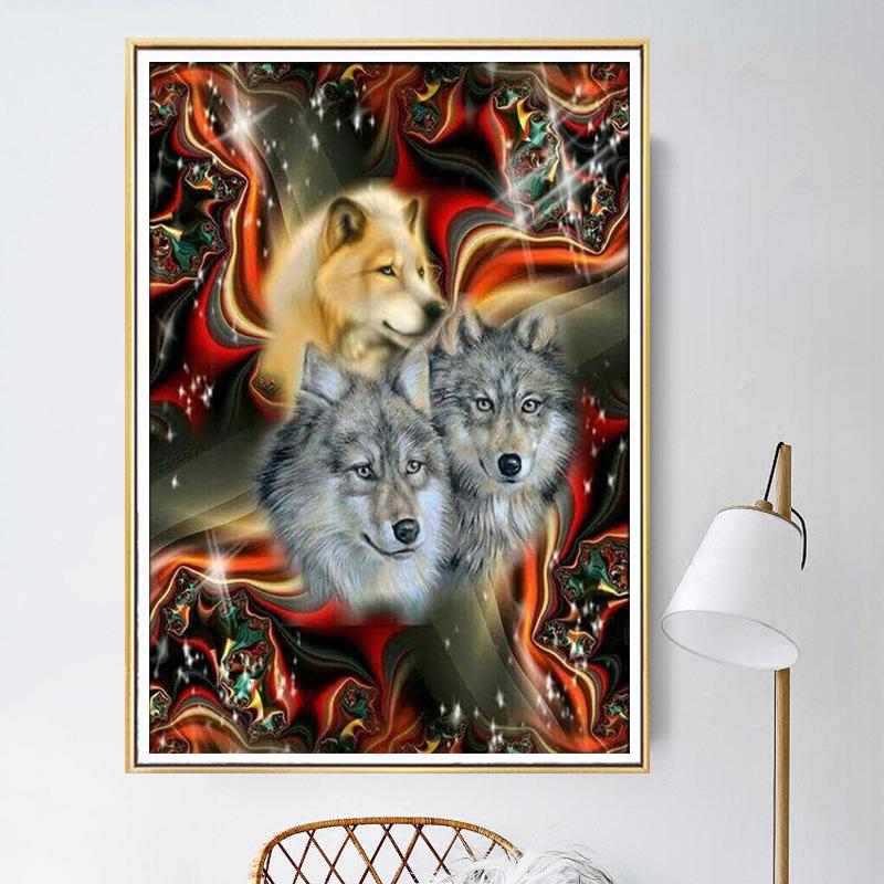 Buy Full 5d Diamond Painting "fantasy Art Wolves Picture" Diamond ...