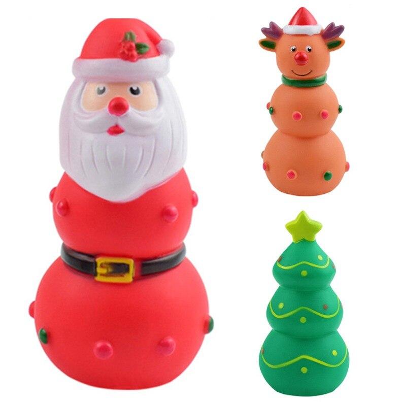 Cheap Dog Squeaky Chew Toy Christmas Tree Santa Claus Elk for Small ...