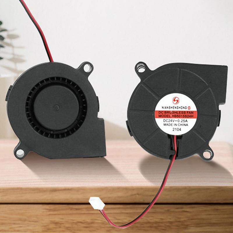 5015 Turbo Fan 12V 24V Cooling Brushless 3D Printer Parts 2Pin Dupont Wire uygun fiyatlı satın ...