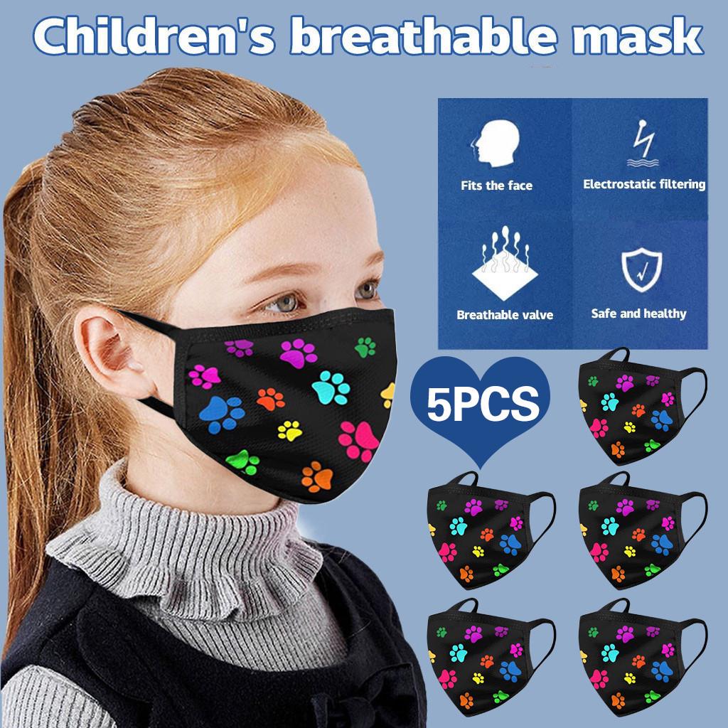 Buy 5PCS Child Cotton Mouth Masks Anti Pollution Face Masks Reusable at ...