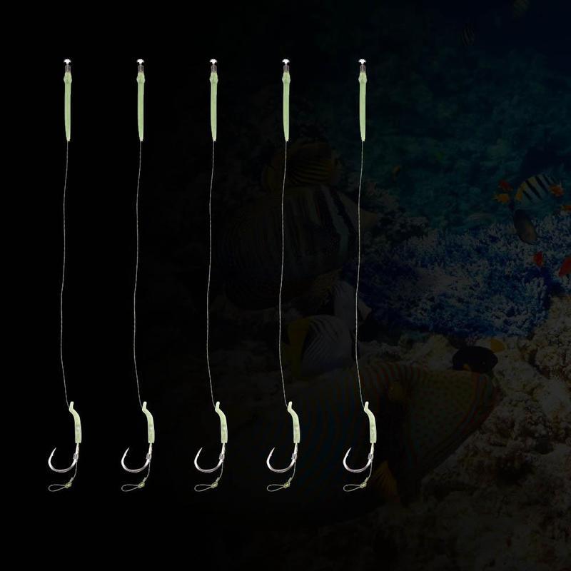 Buy 5pcs Carp Fishing Hook Link Ready Made Hair Combi Rig Teflon Hook ...