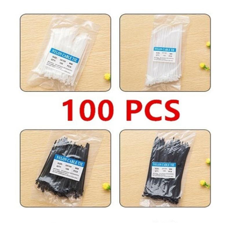 Buy 100Pcs 2.5X100mm 2.5X150mm Self Locking Cable Tie Line Rope ...
