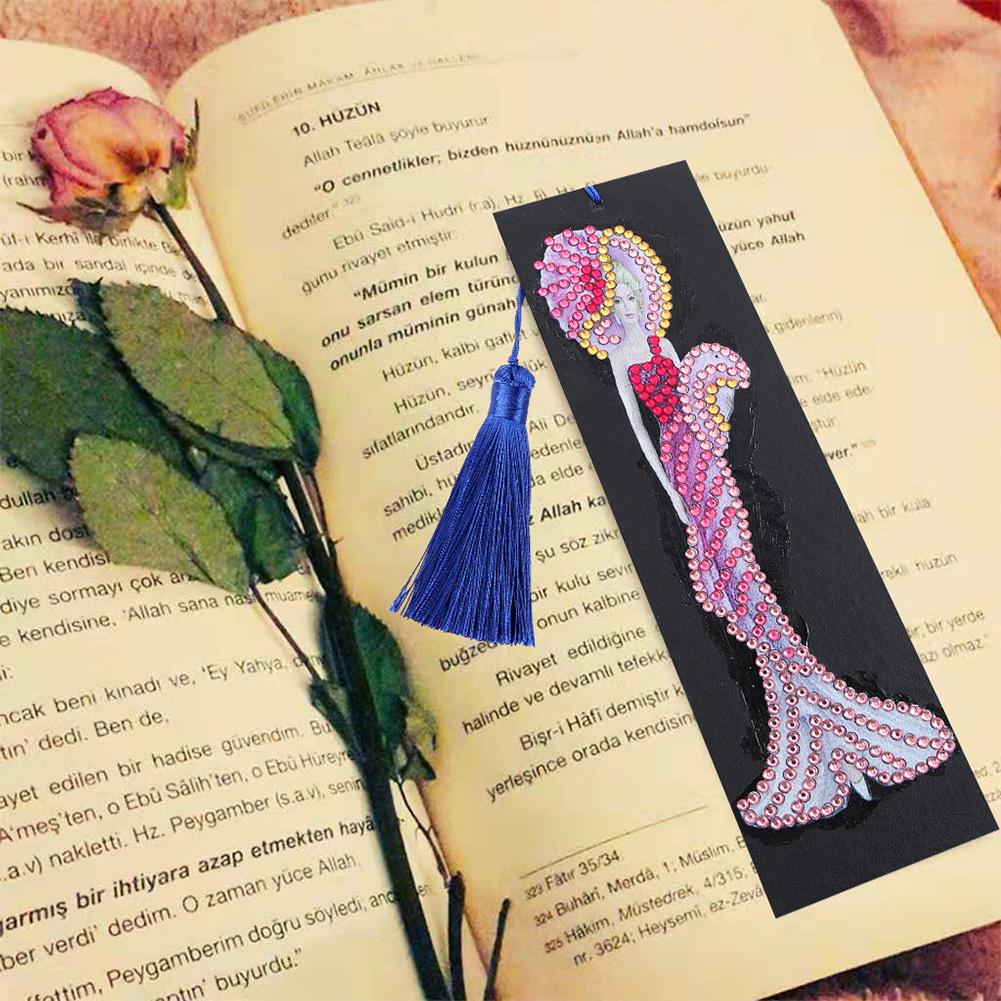 Cheap Diamond Painting Leather Beauty Bookmark Special-shaped Drill DIY ...