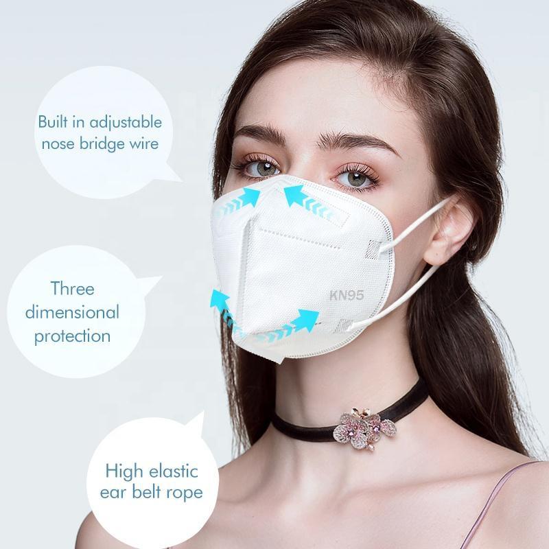 Buy 10-100 Pcs KN95 Face Mask Adult Colored KN95 5 Layers Breathable ...