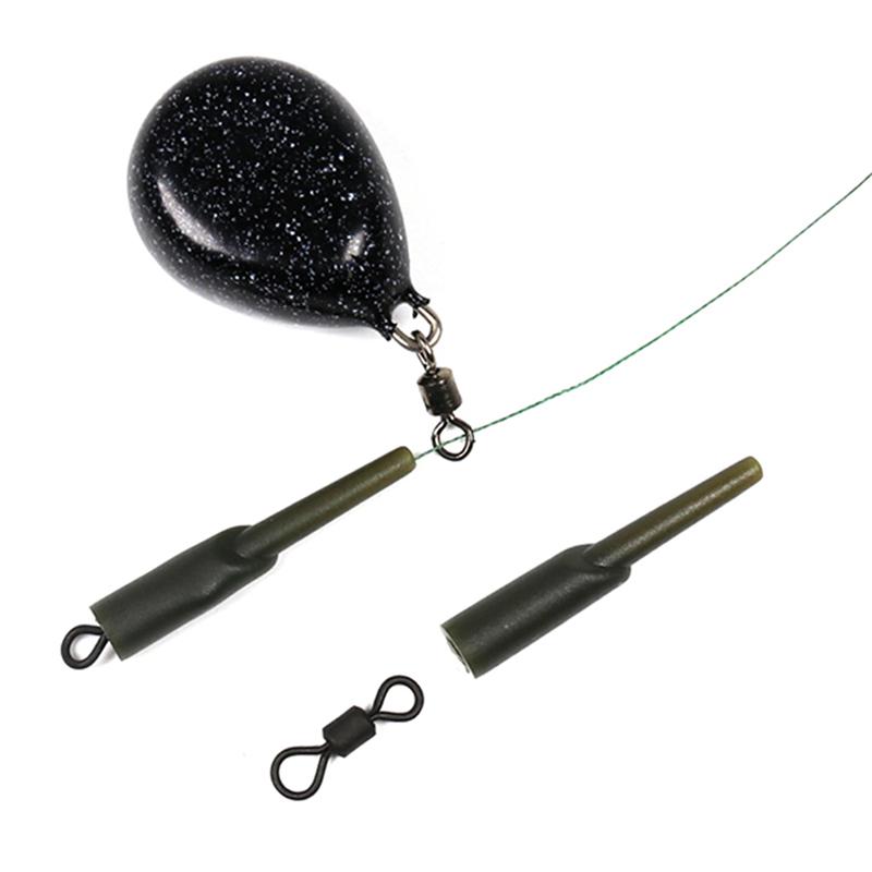Buy 24Pcs Carp Fishing Run Rig Rubber Sleeve+Swivels Lead Stopper ...