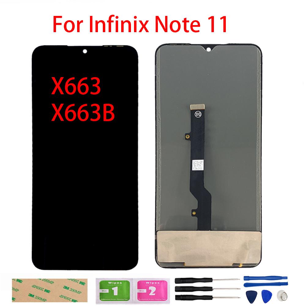 Полноэкранный режим для Infinix Note 11 X663 X663B ЖК-дисплей Сенсорный ...