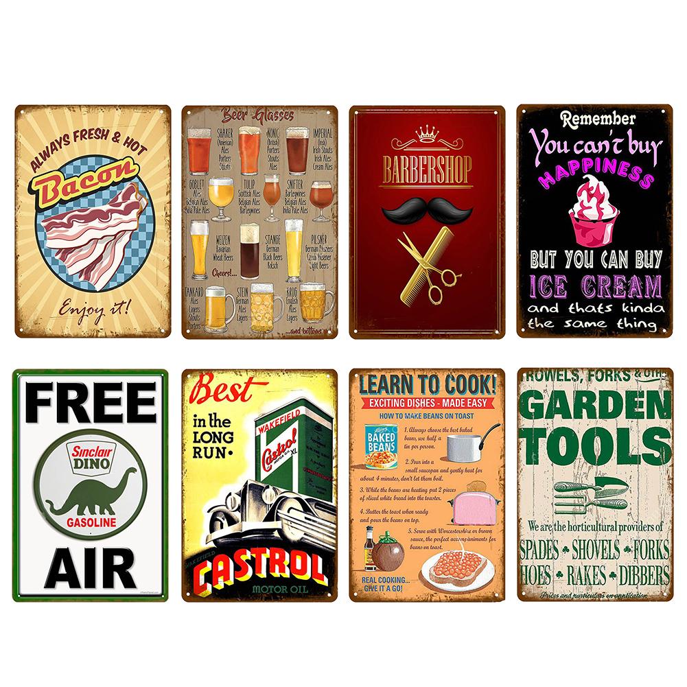 Buy Vintage Advertising Poster Plate Tin Sign Painting Plaque Cafe Wall ...