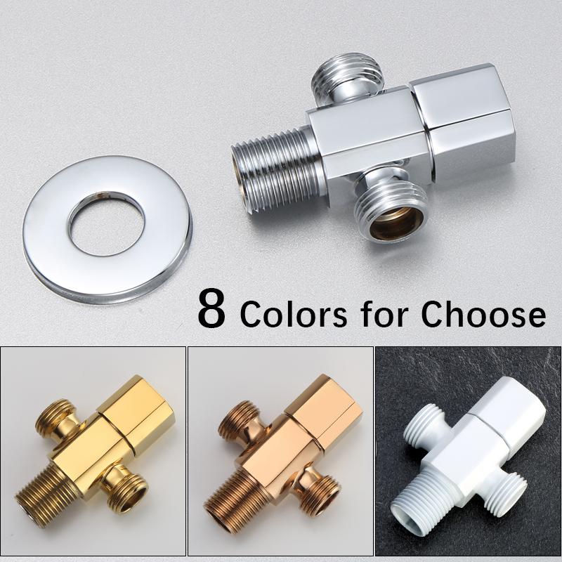 Satın alın 8 Color Solid Brass Filling Valve Dual Outlet 1/2 Angle ...