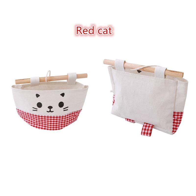 Buy Multi-function Fabric Cotton Pocket Wall Hanging Storage Bags at ...