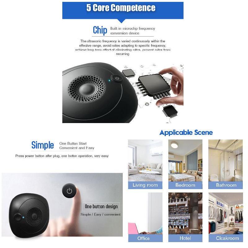 Buy For Killer Plug-in Bug Mite Dust Repeller Household Bed Electronic ...