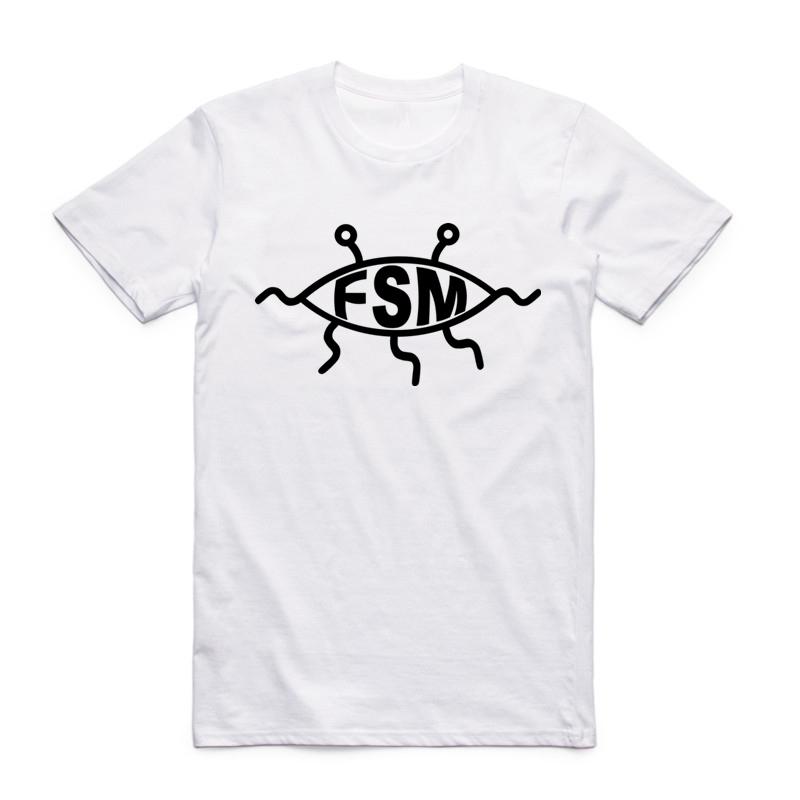 Buy Asstseries Men Women Printing FSM Flying Spaghetti Monster T-shirt ...
