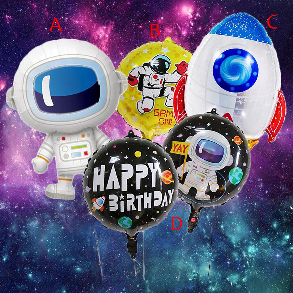 [ZW] 5PCS Astronaut Shaped Balloon Space Theme Balloon Children's Party ...
