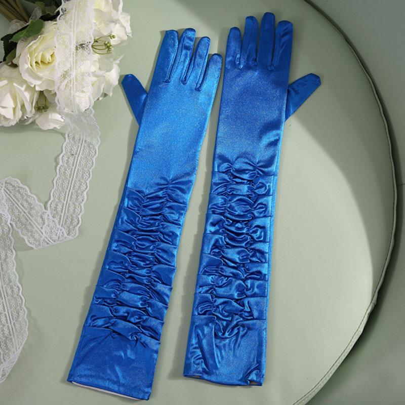 Women's Evening Gloves Full Finger Stage Performance Long Gloves 50cm ...