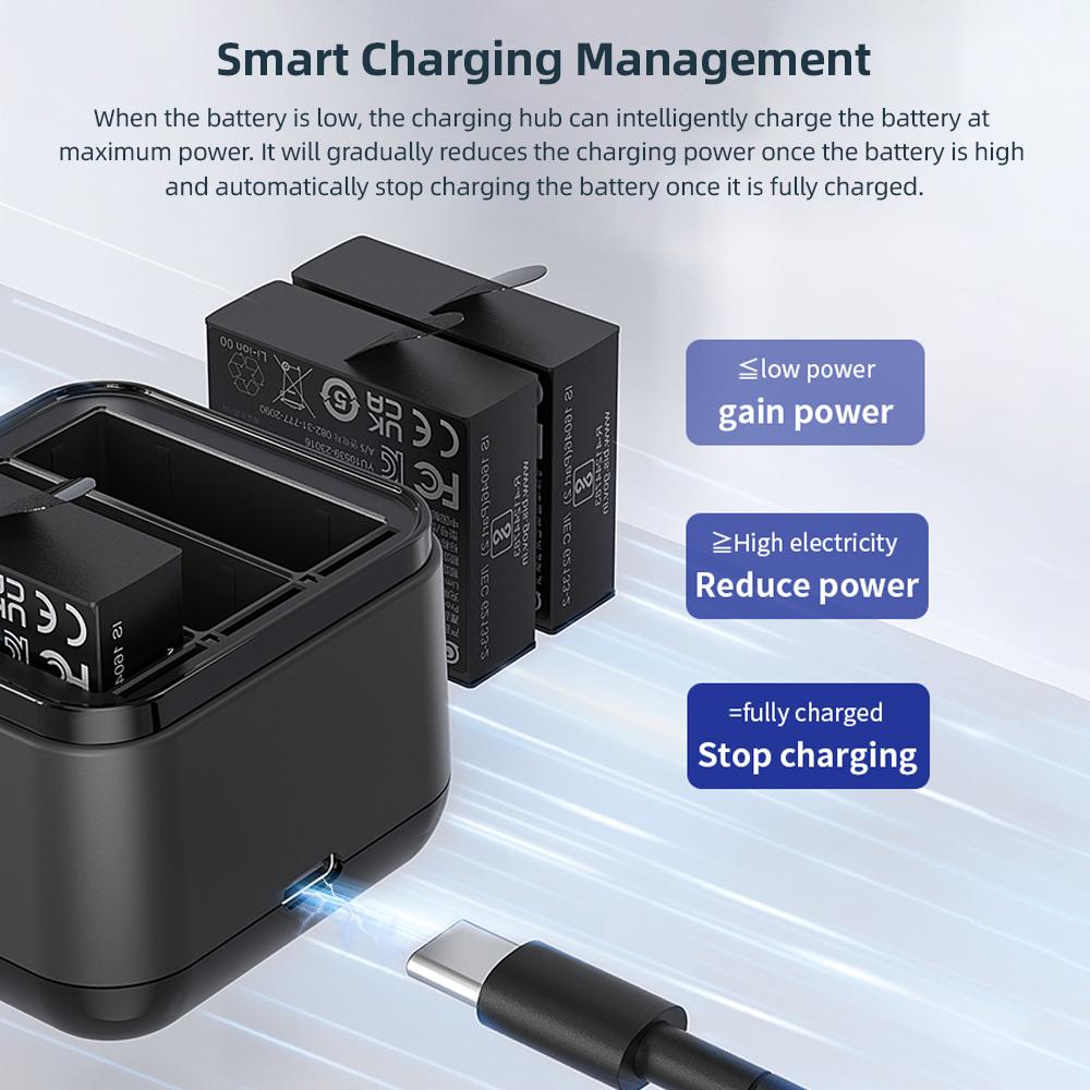 Cheap aMagisn AC21 Battery Charger with 3 Battery Channels Charging Box ...