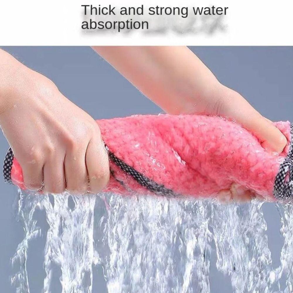 5pcs Coral Velvet Table Cleaning Cloth Random Colors Microfiber Towel ...
