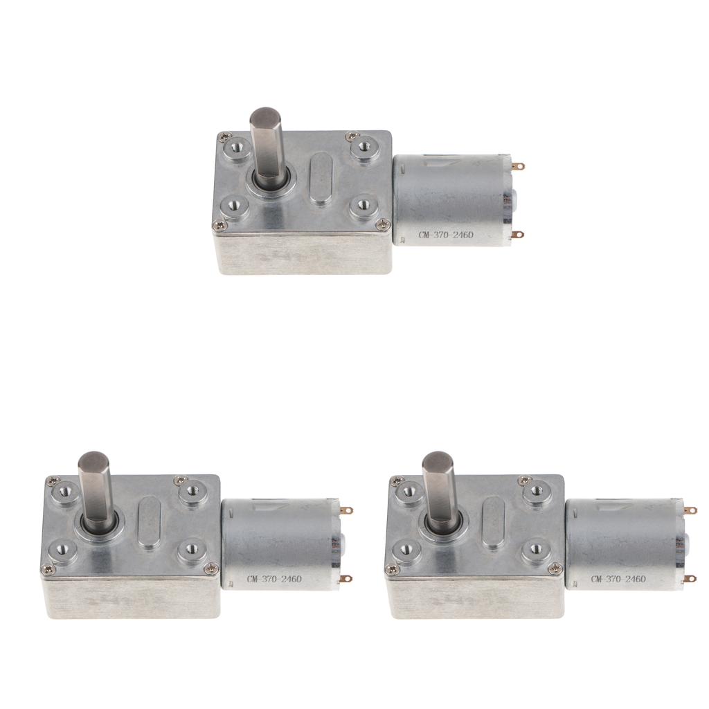 Buy SelfLock High Torque Turbine Worm Electric Geared Motor DC 6V 24mm ...