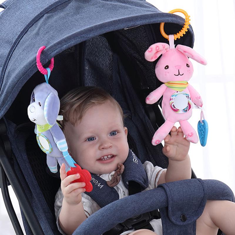 Buy Baby Rattles Toy Stroller Accessories Hanging Plush Toy Animal Clip ...