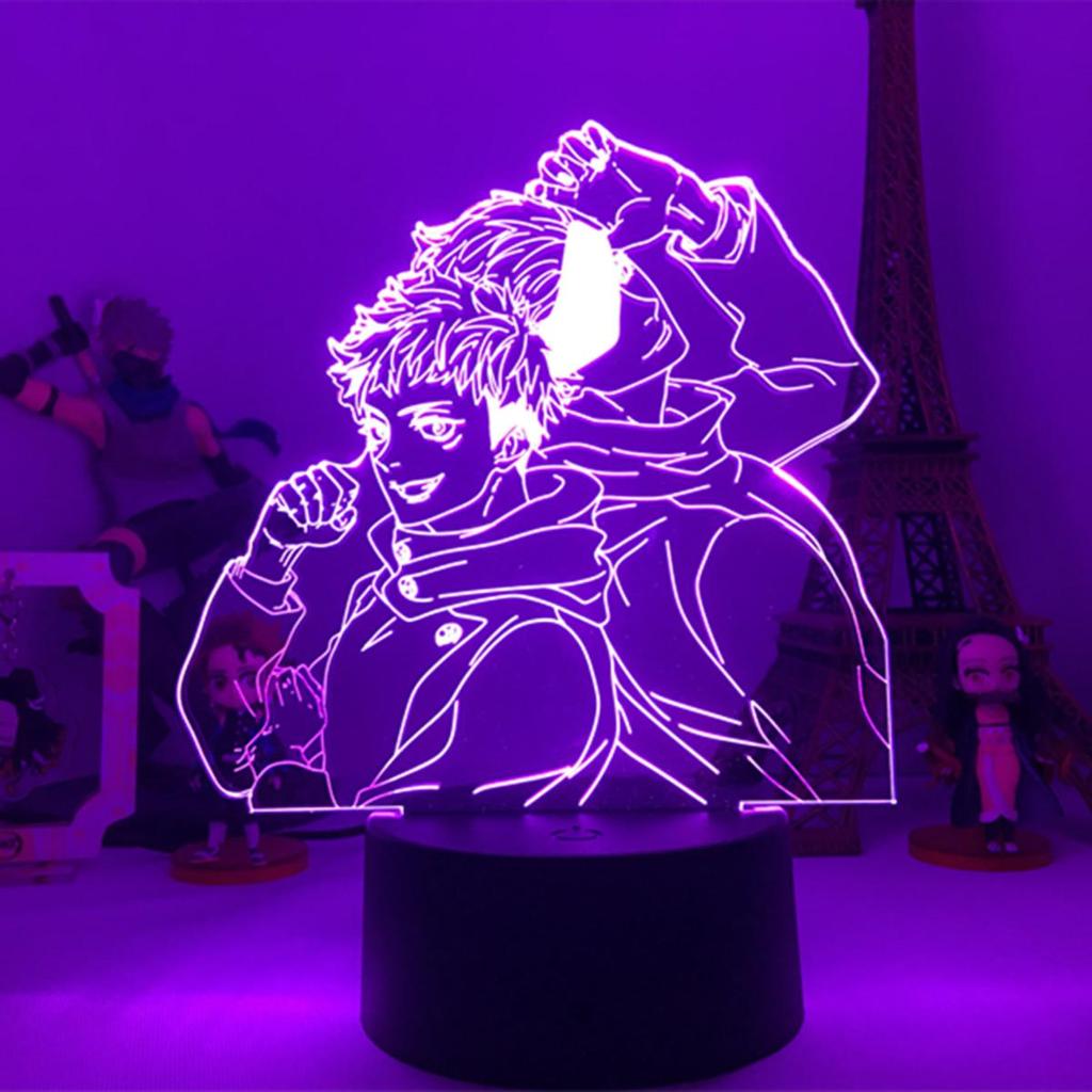 Buy Anime Lamp Satoru Gojo Jujutsu Kaisen Led Night Light Yuji Itadori ...