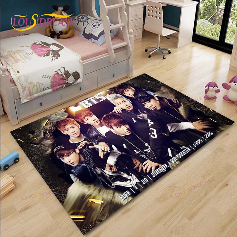 Buy Kpop Bangtan Boys Carpet Kids Carpets Living Room Tea Table Mats ...