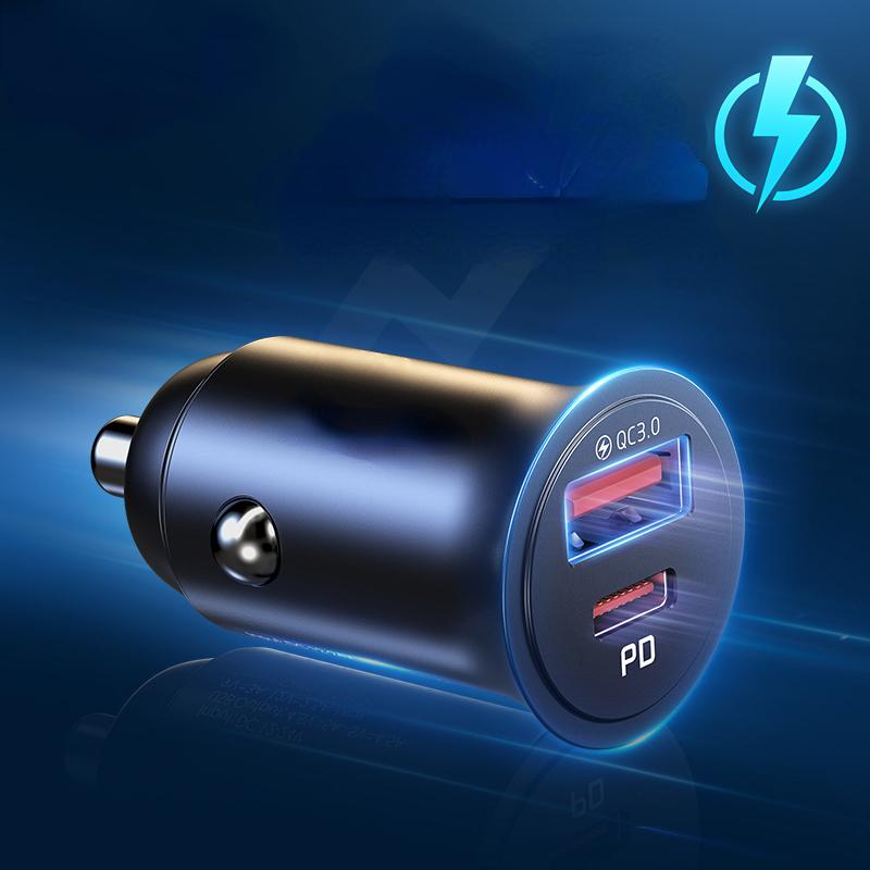 Buy Car Charger Flash Charge PD and USB 20W Charging Head Fast Car ...