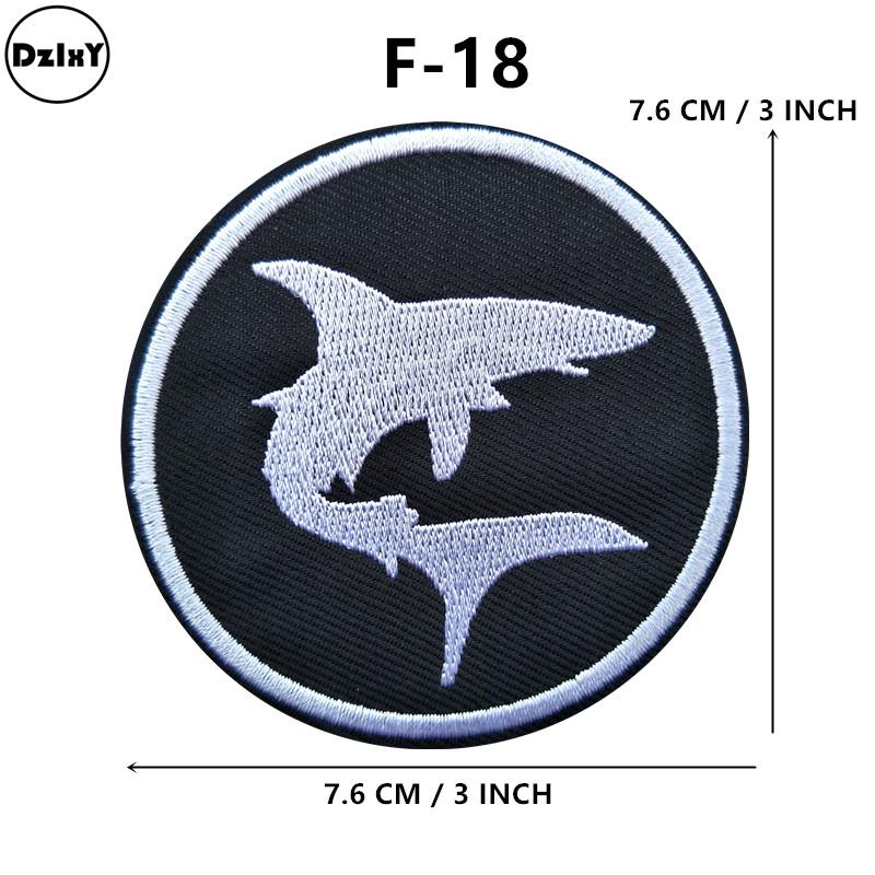 Buy Round Shark Embroidery Patches for Stripes On the Backpack Stickers ...