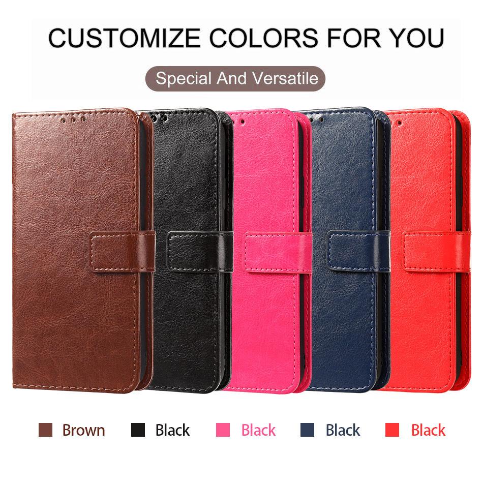 Buy Leather Flip Phone Case For Oppo Realme C11 C21 C21Y 8i C15 C17 A53 ...