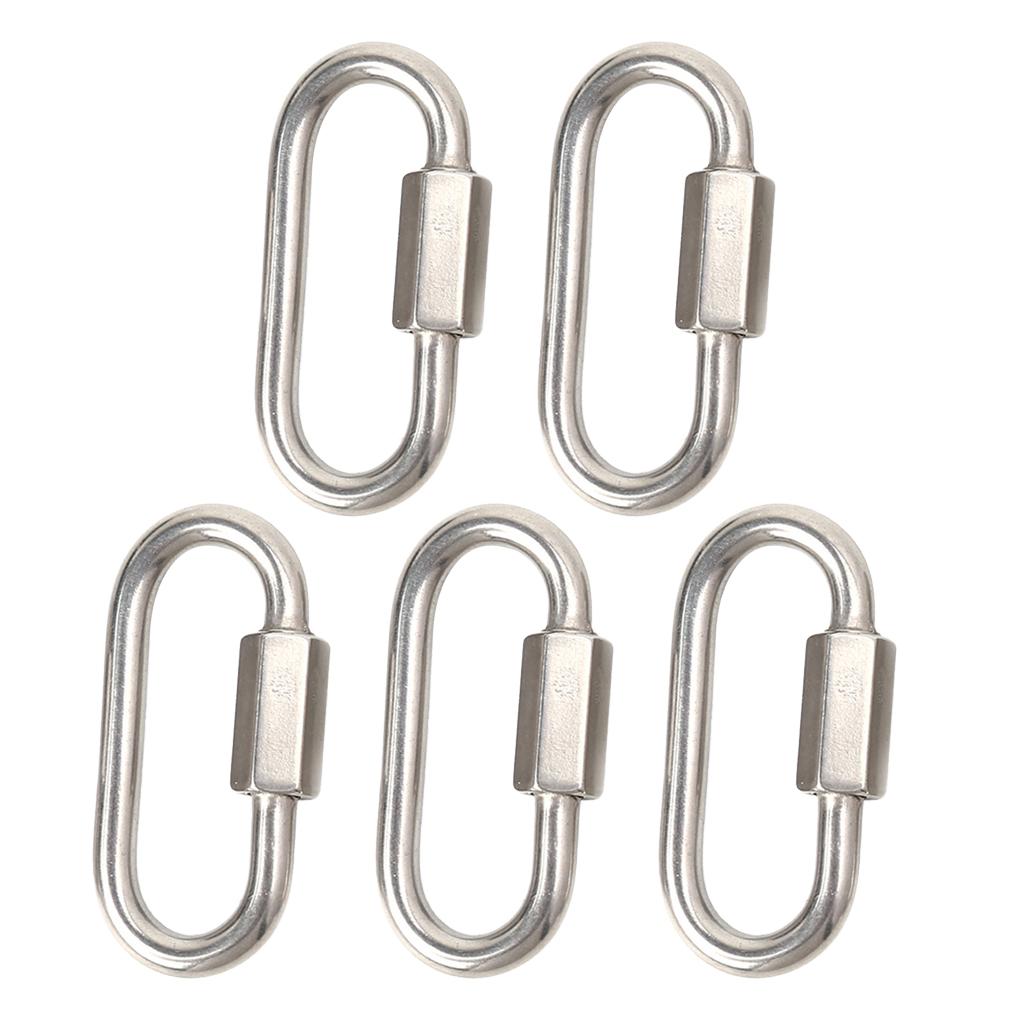 Stainless Steel Quick Link Threaded Chain Connector D Shape Locking ...