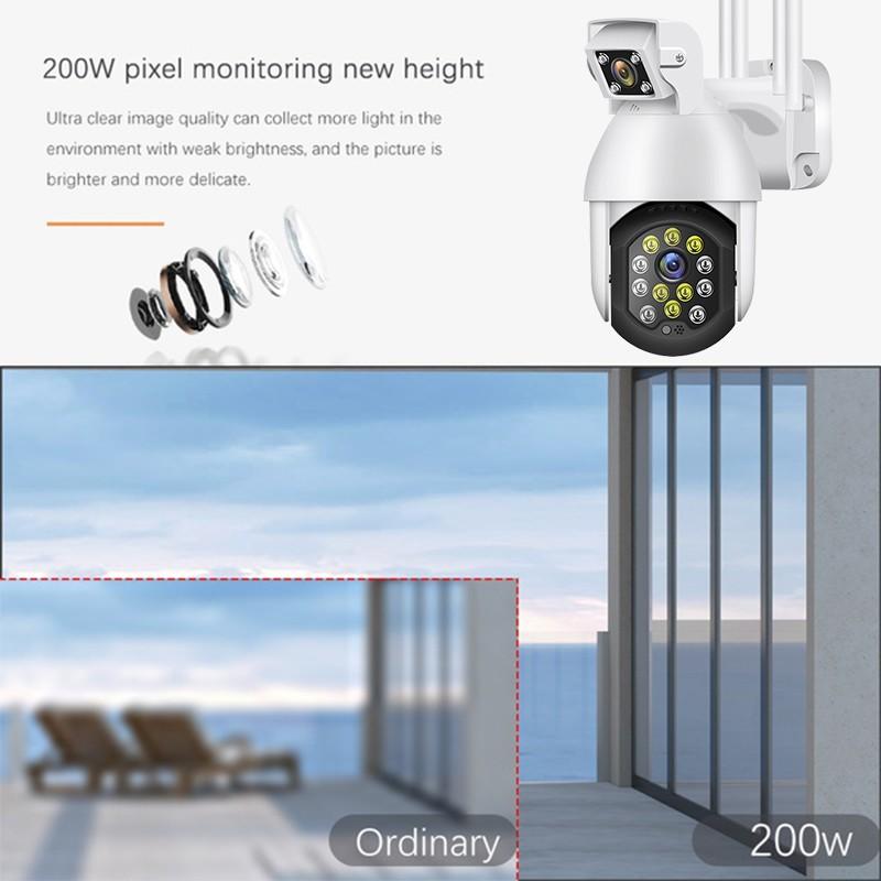 3MP Mini WiFi PTZ Camera Dual Lens IP Outdoor Audio Cloud AI Human ...