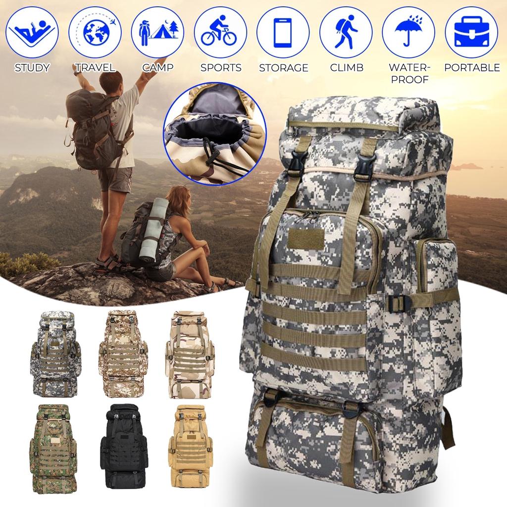 Buy 80L Multi-Color Waterproof Tactical Military Hiking Camping ...