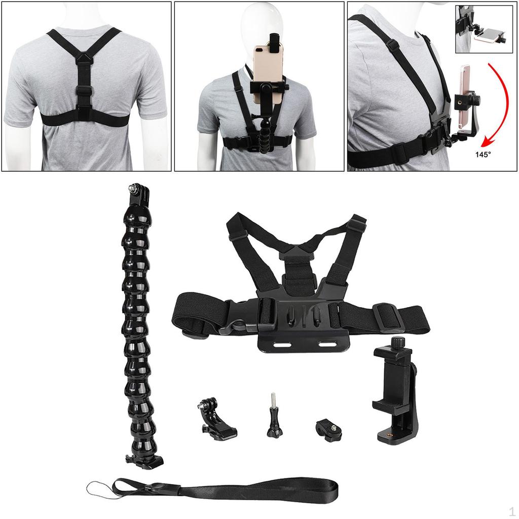 Buy Action Camera Accessory Kit, Plastic Nylon Chest Harness, Bike ...