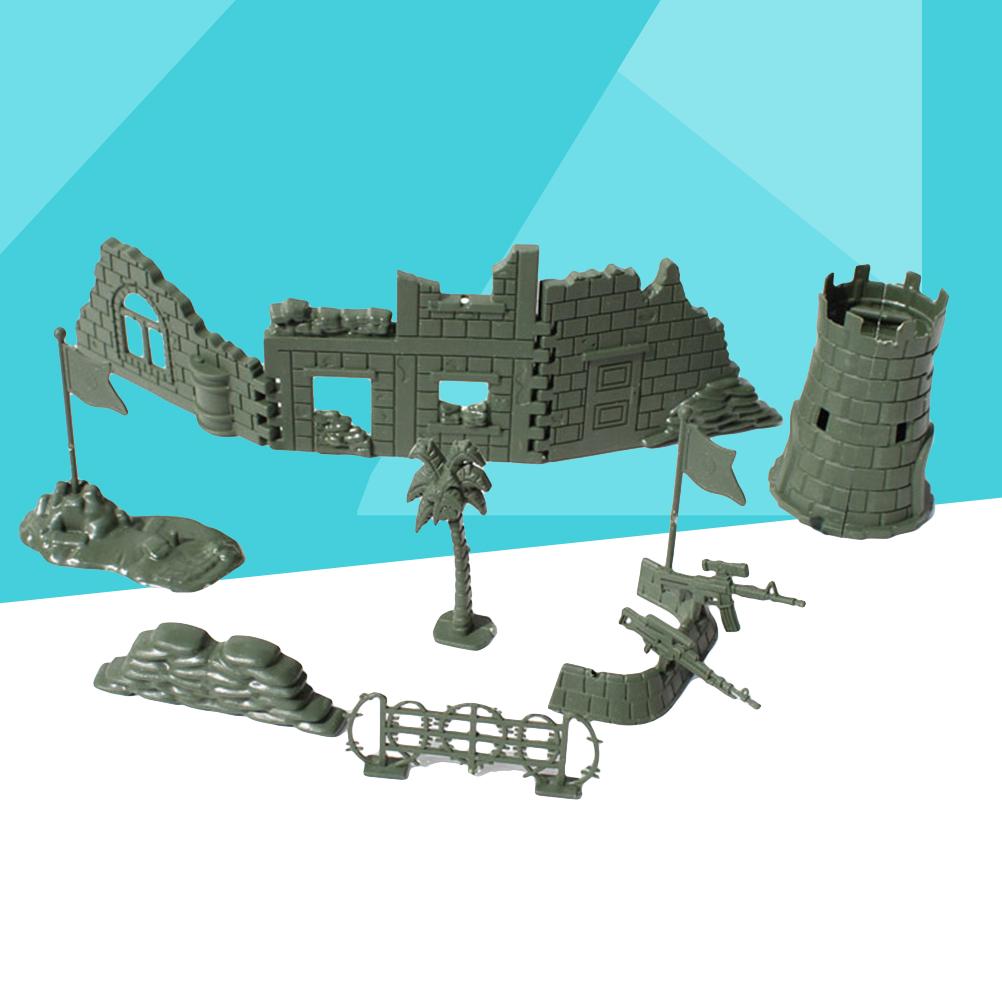 Buy 1pcs Military Ruins Set Sand Table Assembly DIY War Fence Military ...