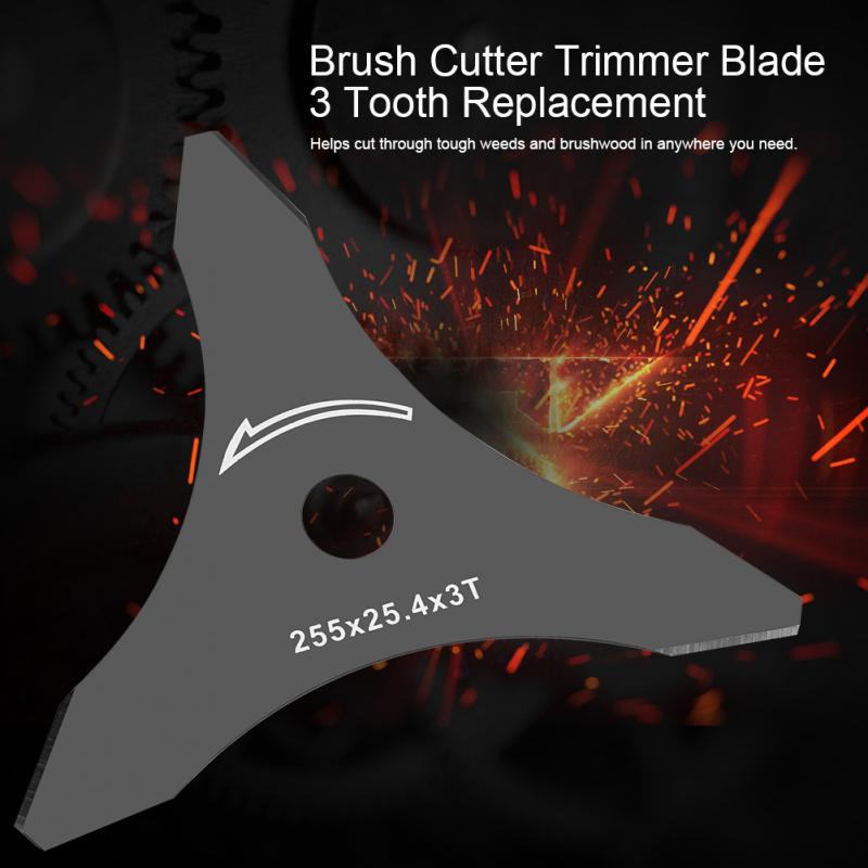 Buy 1pc 10" X 3T Brush Cutter Trimmer Blade 3 Tooth Replacement Black ...