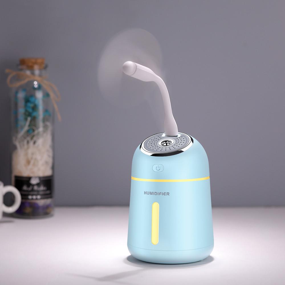 Buy Multifunction USB Mini Fan LED Light Humidifier Aroma Air Diffuser ...