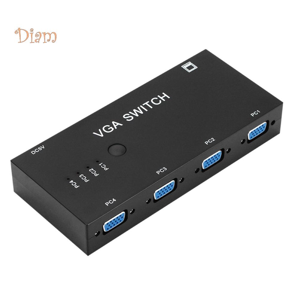 Buy ANBS 4 In 1 Out VGA Video Switch Box Adapter Switcher Selector for ...