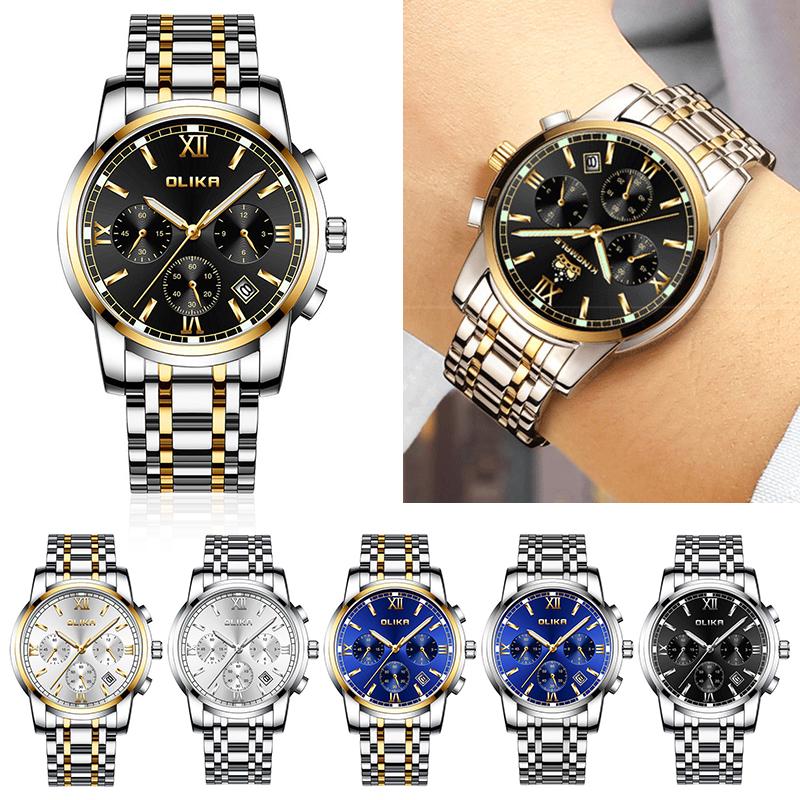 Buy Dagu Olika Stainless Steel Men's Date Watch Chronograph Quartz ...