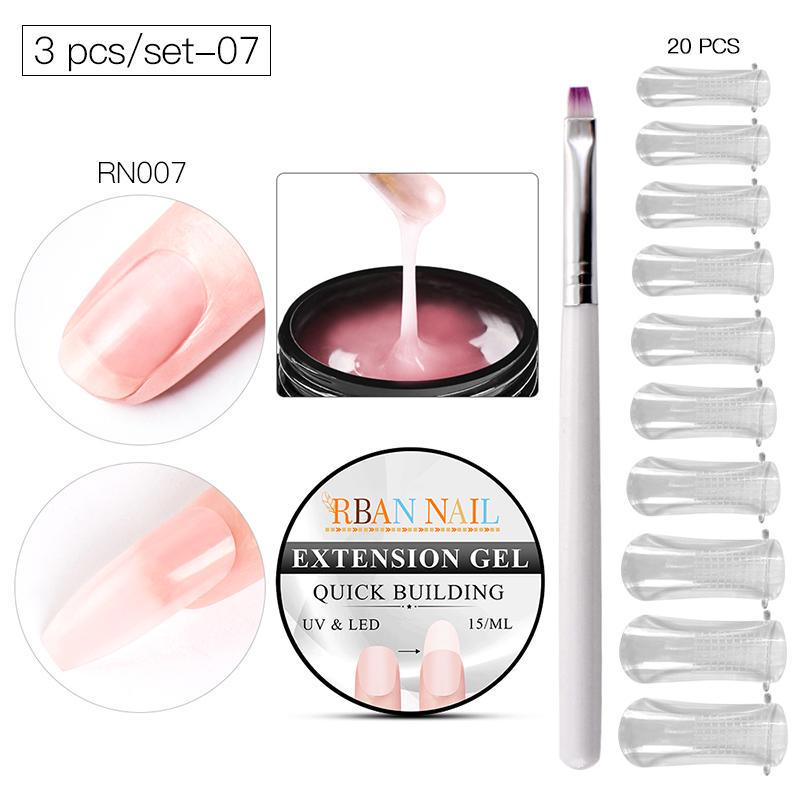 Buy 4pcs Nail Extension Gel Set Fake Nails Acrylic Nail Kit Soak Off ...