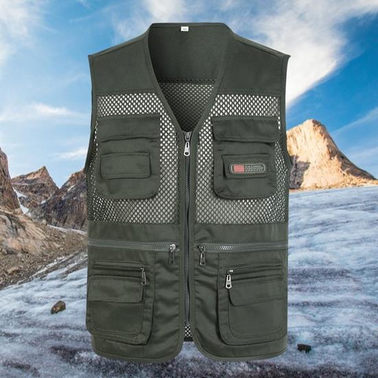 Buy Sleeveless Outdoor Vest Popular Male All Match Pure Color Straight ...