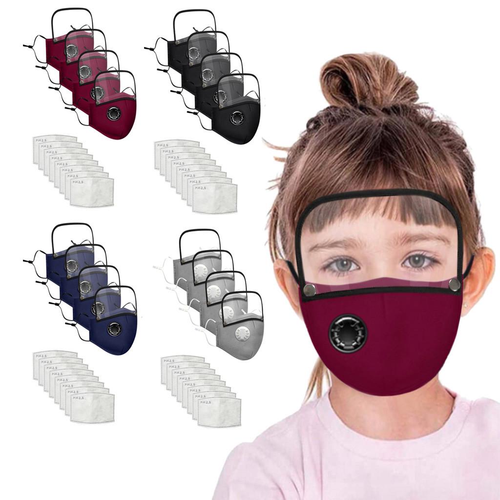 Buy [JZL] 4PCs Kids Children Washable Reusable Face Mask With Filter ...