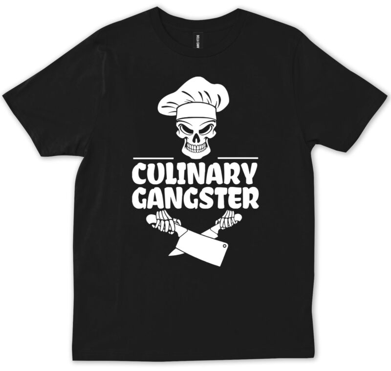 Culinary Gangster Kitchen Chef Funny Aesthetics Graphict-Shirt Men ...
