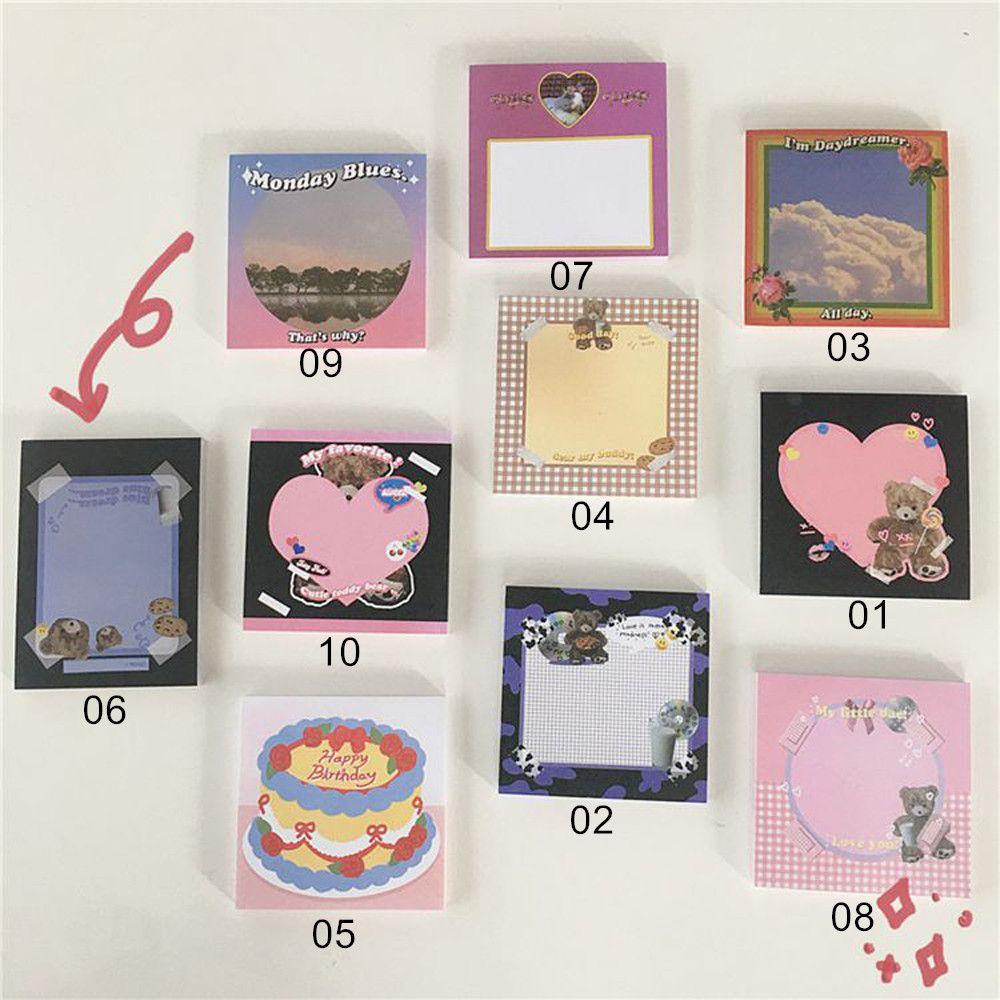 Buy Office Supply Stationery Retro Style for Student 50 Pages Memo Pad ...