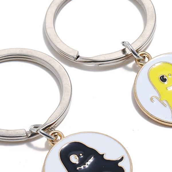 Buy 1PC Halloween Alloy Ghost Shaped Key Rings Cartoon Keychain Bag ...