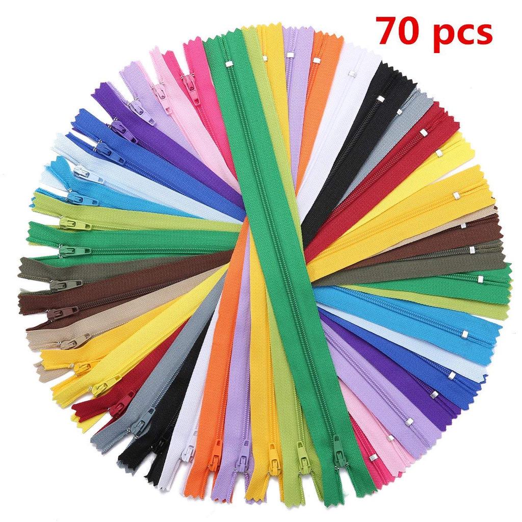 Buy 70Pcs 20 Colors 40cm Assorted Mix Colors Closed End Hidden Clothes ...