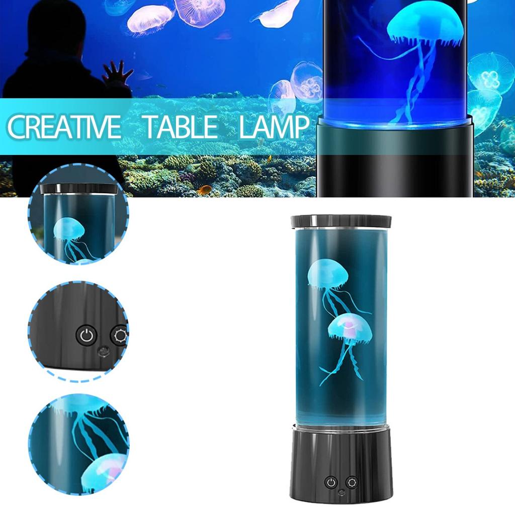 PDTO Color Changing LED Aquarium Jellyfish Lamp Lava Night Light Desk ...