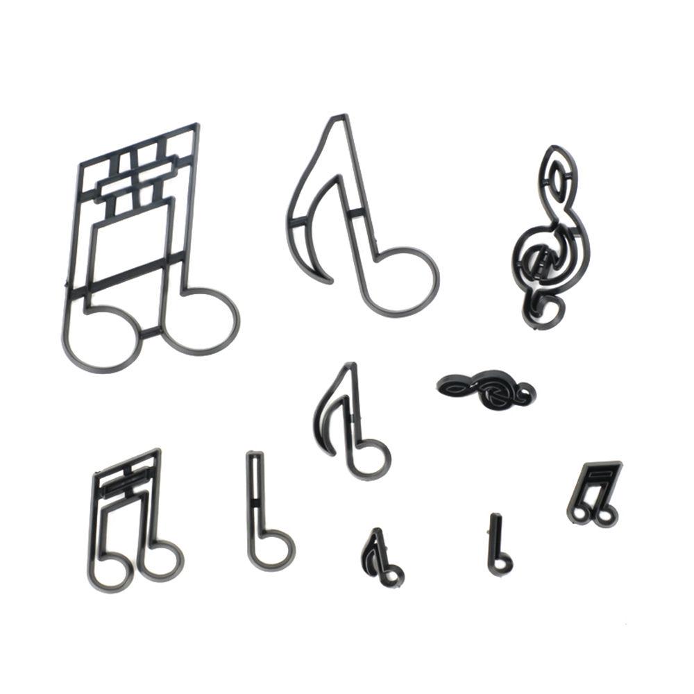 Buy 10Pcs/Set Sugarcraft Fondant Tool Music Notes Cake Mold Plastic ...