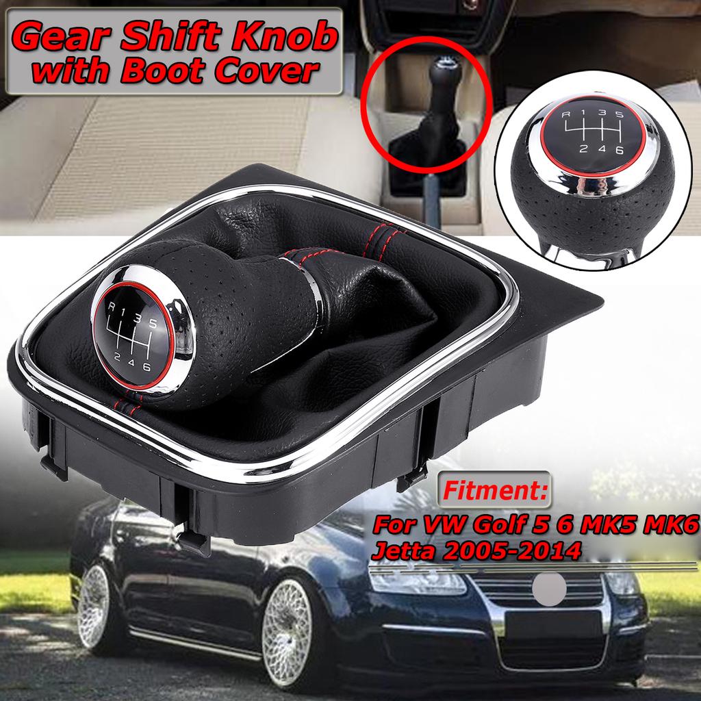 Buy 6 Speed Gear Shift Knob Gearstick Gaiter Kit For VW Golf 6 MK5 MK6 ...