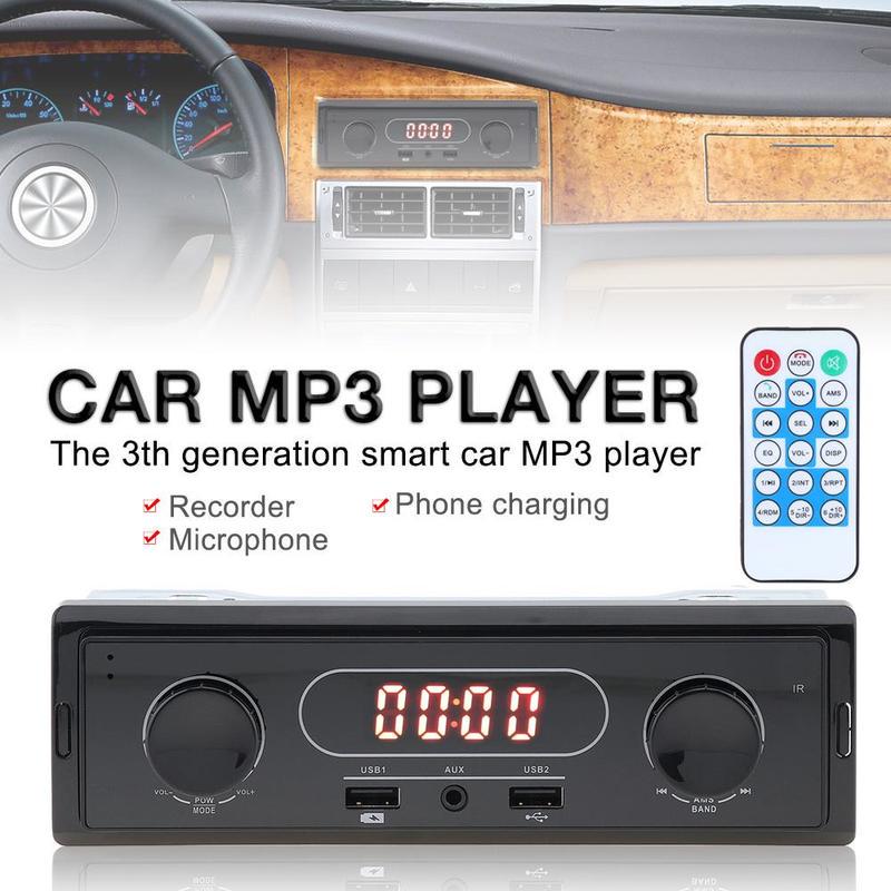Buy 12V LED Display Smart Car Radio MP3 Player Vehicle Stereo Audio In ...